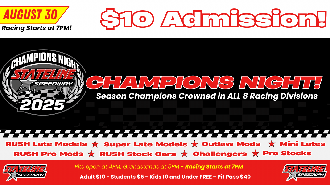 Stateline Speedway - Busti, NY - Schedule