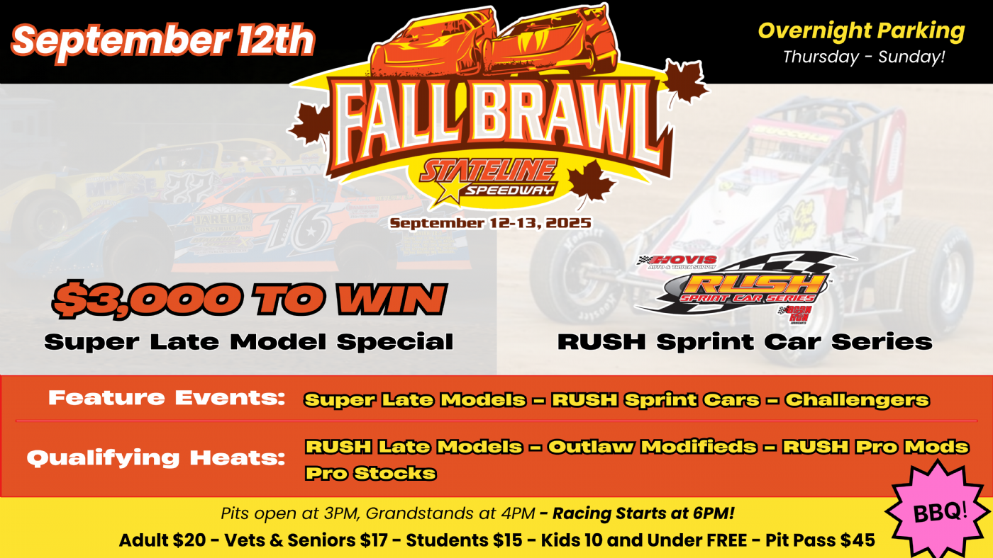 Stateline Speedway - Busti, NY - Schedule