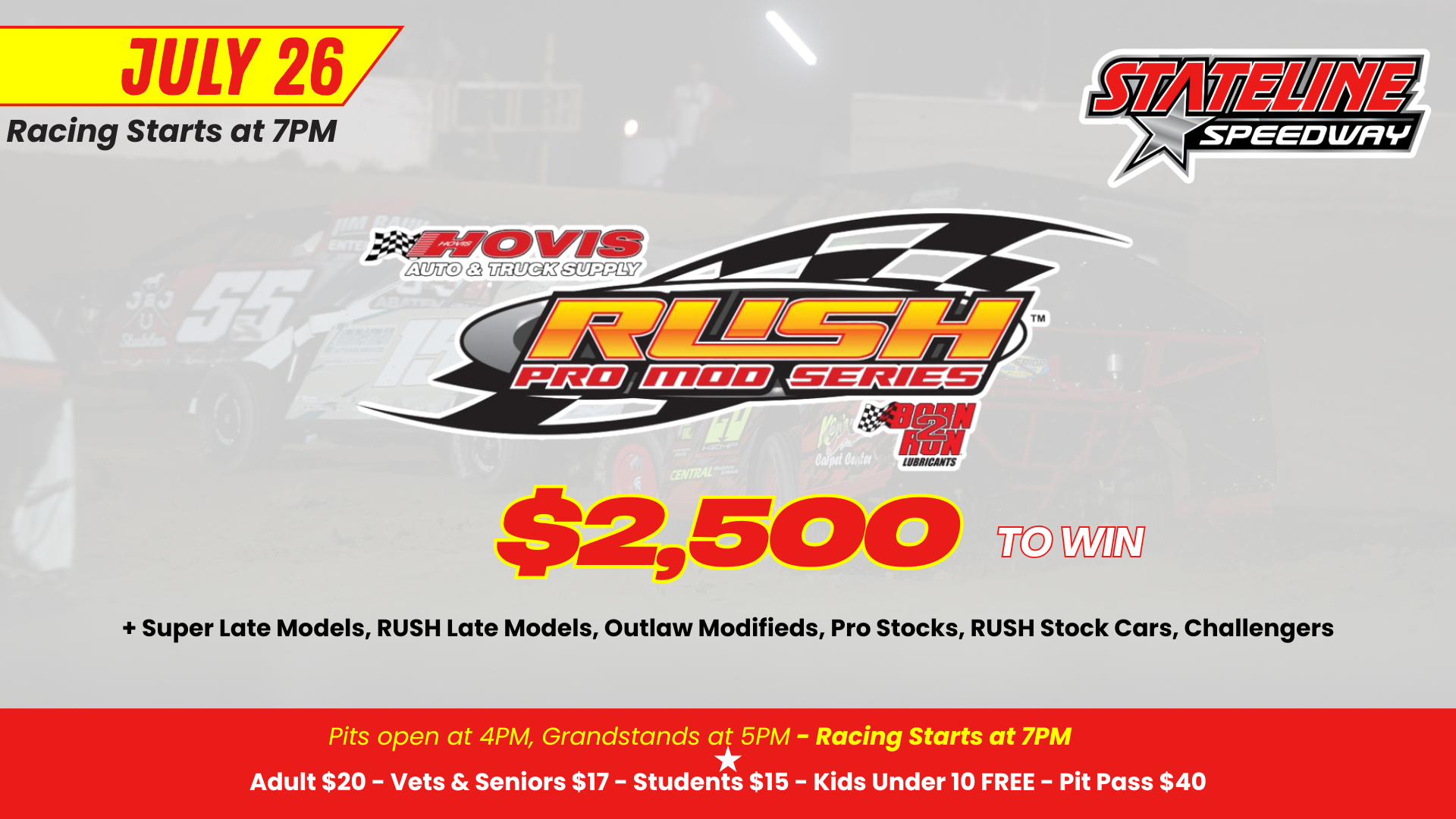 Stateline Speedway - Busti, NY - Schedule