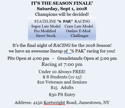 Stateline Speedway - Busti, NY - Season ends at Stateline Speedway this ...